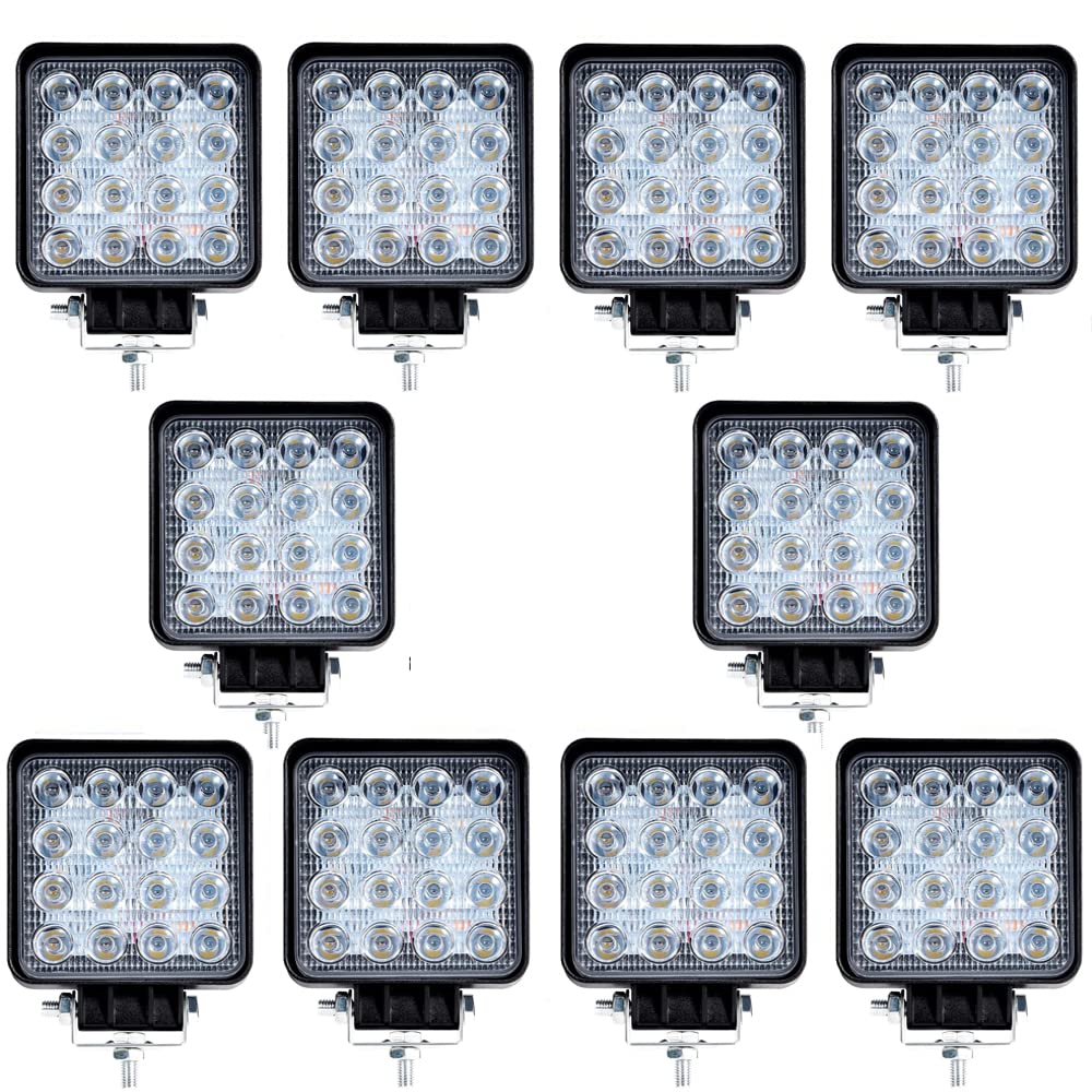 LED Work Lights for Truck, 4 Inch LED Light Pods 48W Square Work Light ...