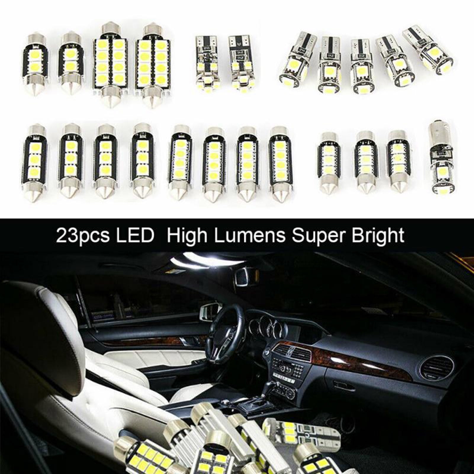 LED bulb,23pcs Super Canbus Door License Plate Super Canbus Led Map ...