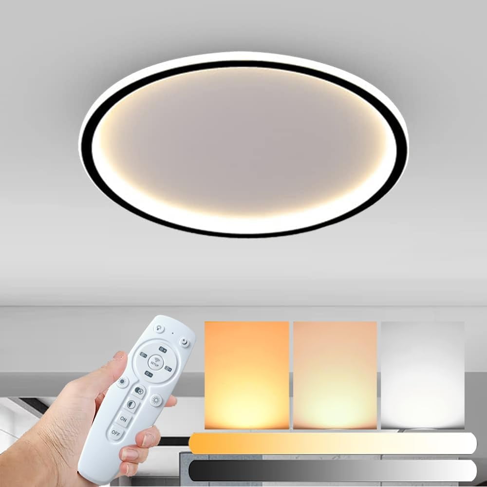 LED ceiling lamp dimmable 50w modern ceiling lamp with remote, round ...