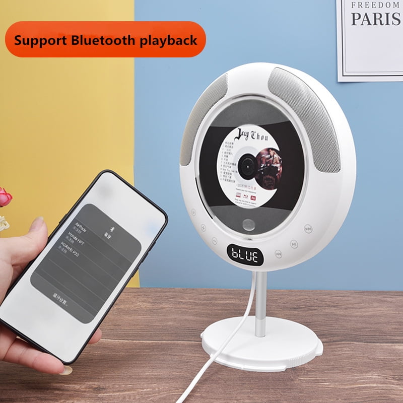 LED display Portable Bluetooth-compatible CD Player Wall Mounted FM ...