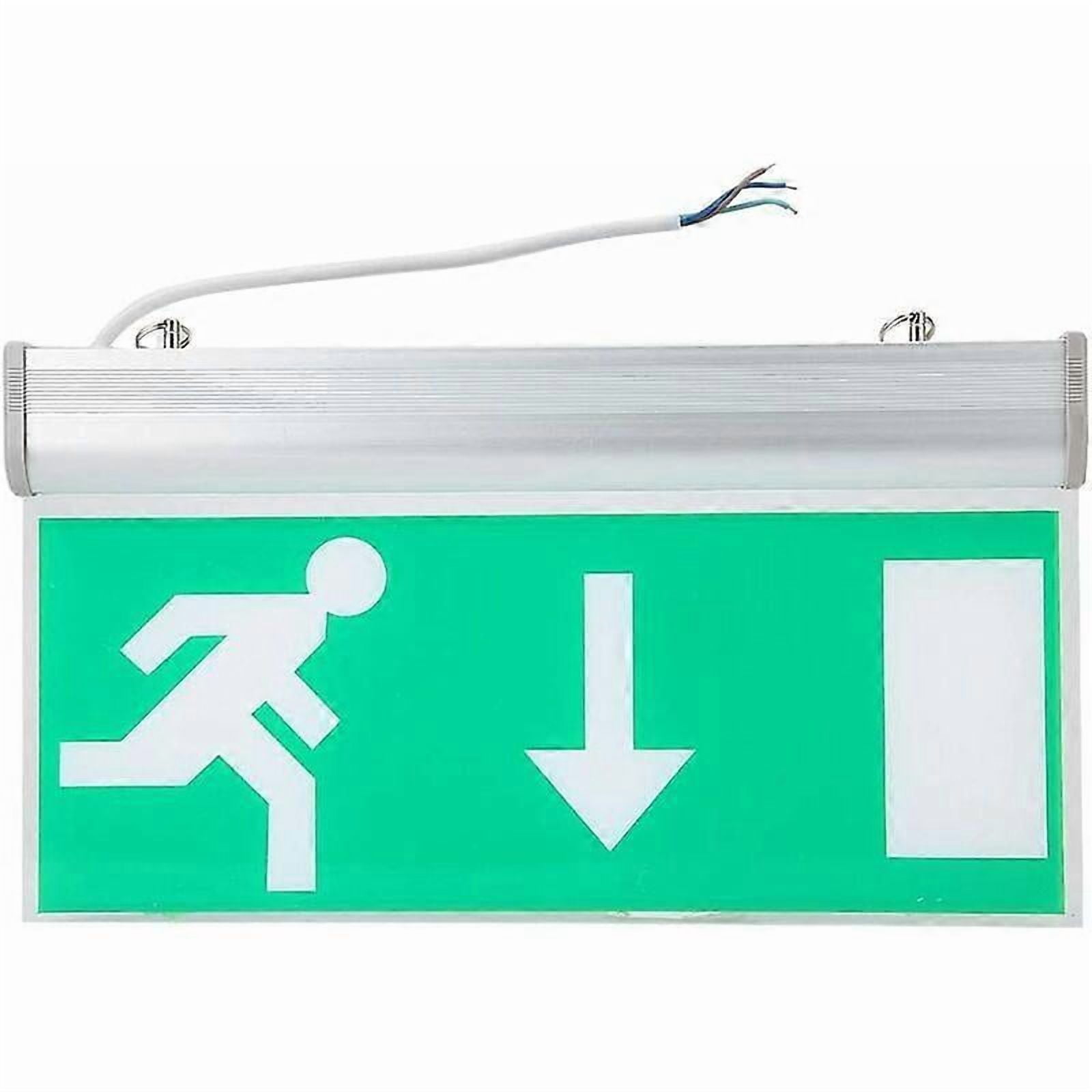 LED emergency exit light, LED emergency signal light, green safety ...