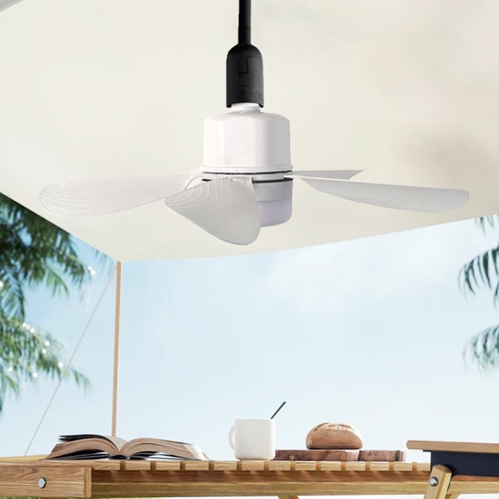 E27 Bulb Fan Light - With Screw Socket Remote Control Ceiling Fan Light ...