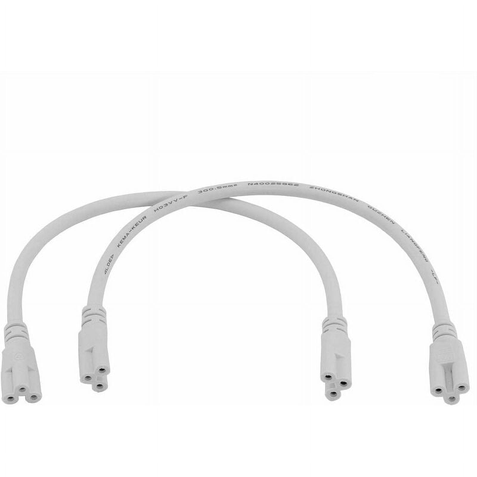 LED fluorescent lamp tube connector 3 hole cable (white) 2 pcs ...