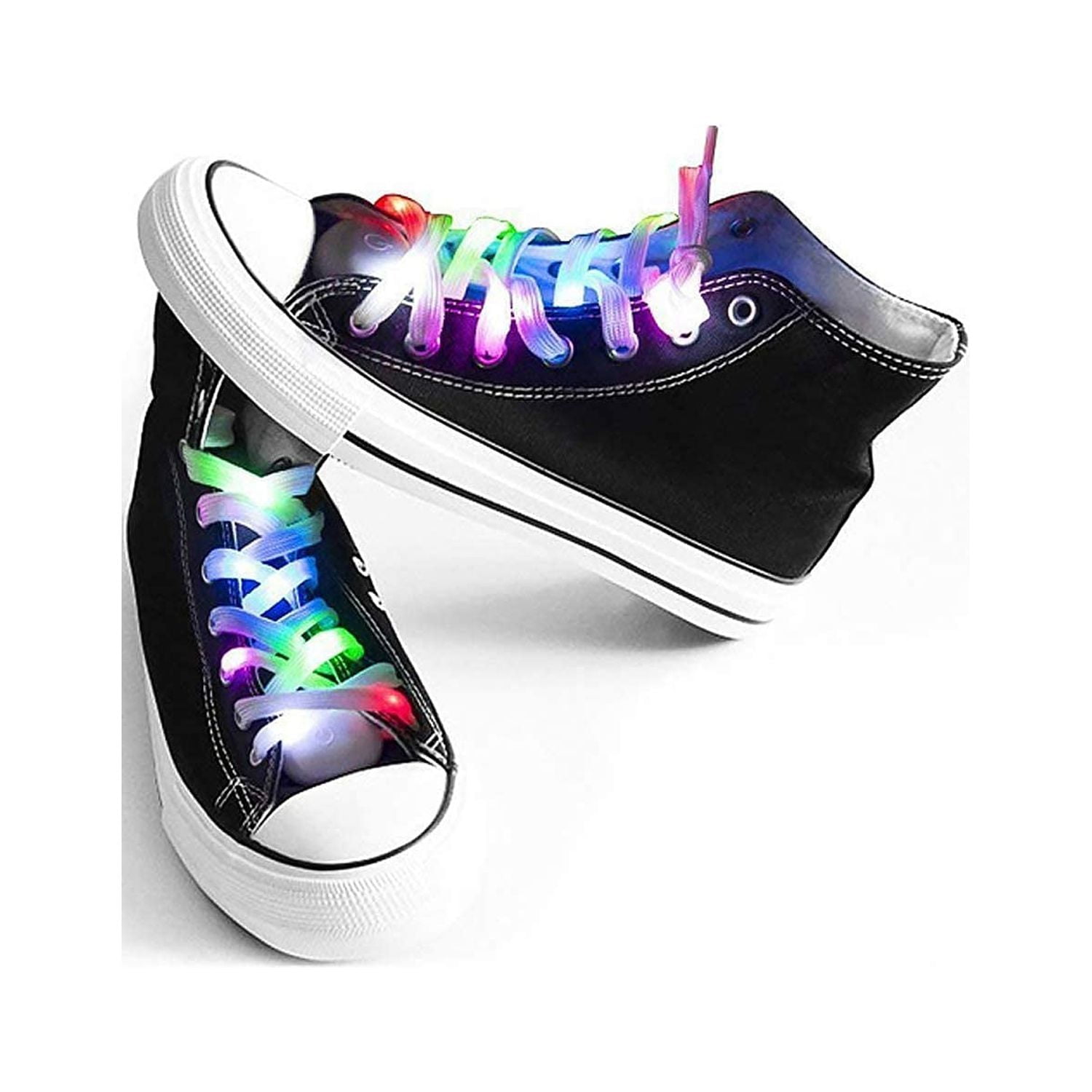 LED light Multicolor Shoelace Battery Powered Nylon Shoestring Lighting ...