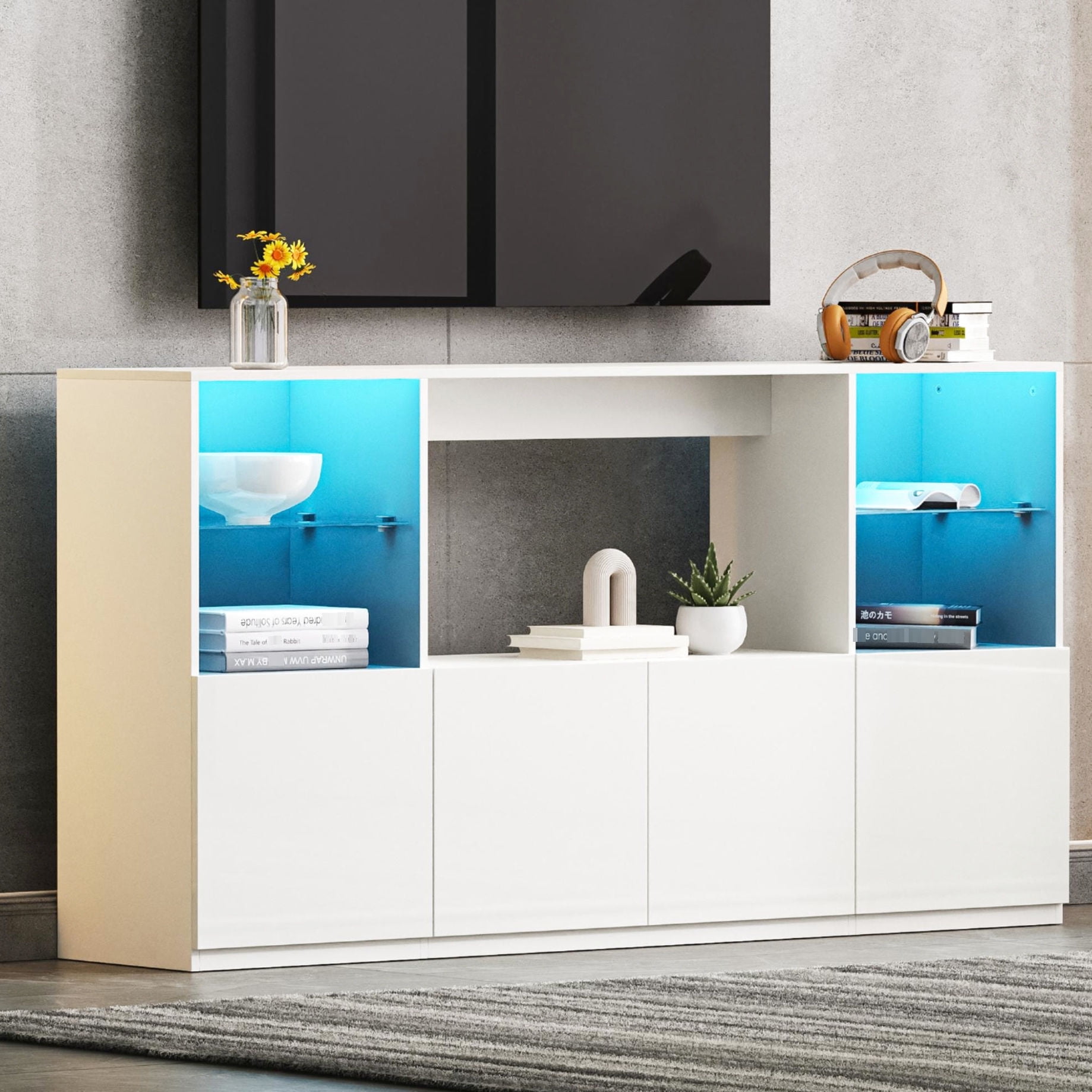 LED lights for atmosphere, spacious storage - Create a warm night and ...