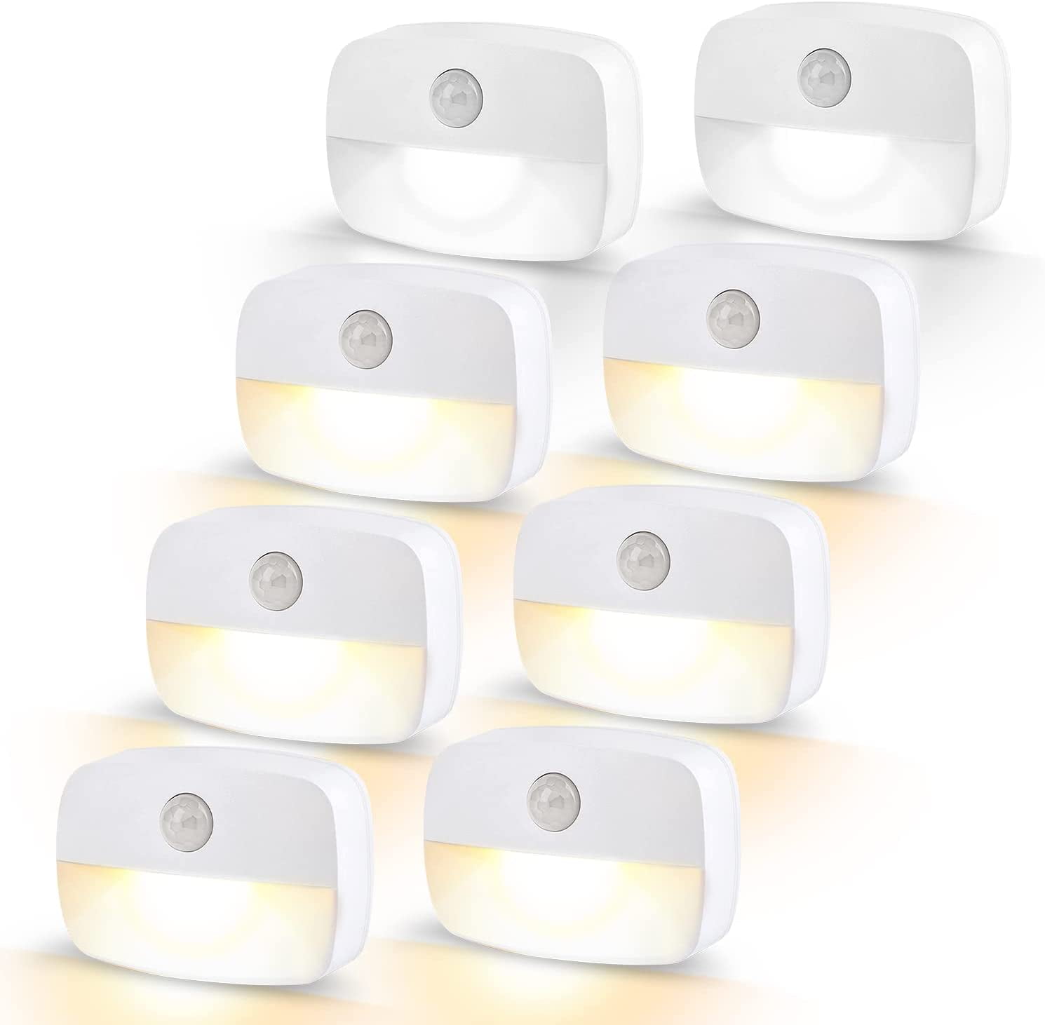 LED night light with motion detector. 8 pieces Small night light ...