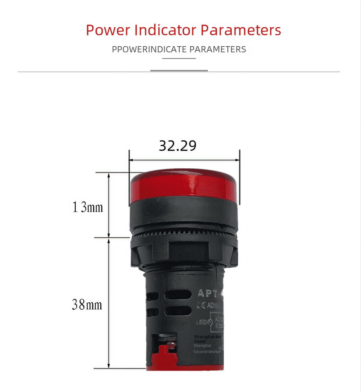 LED power indicator light AD16-22D/S led signal light 22DS 24v220v380v ...