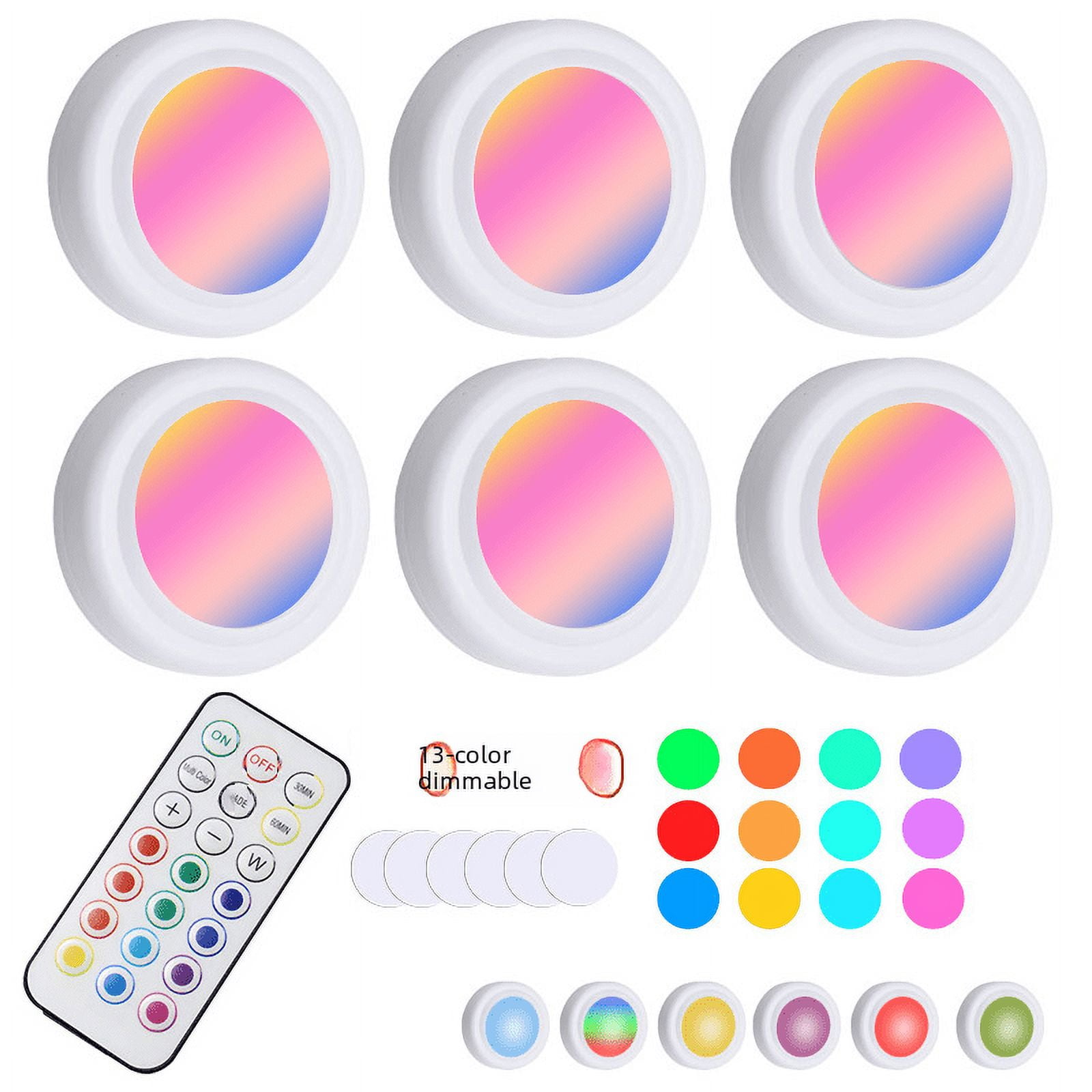 LED remote control night light 13 color RGB breathing dimming holiday ...