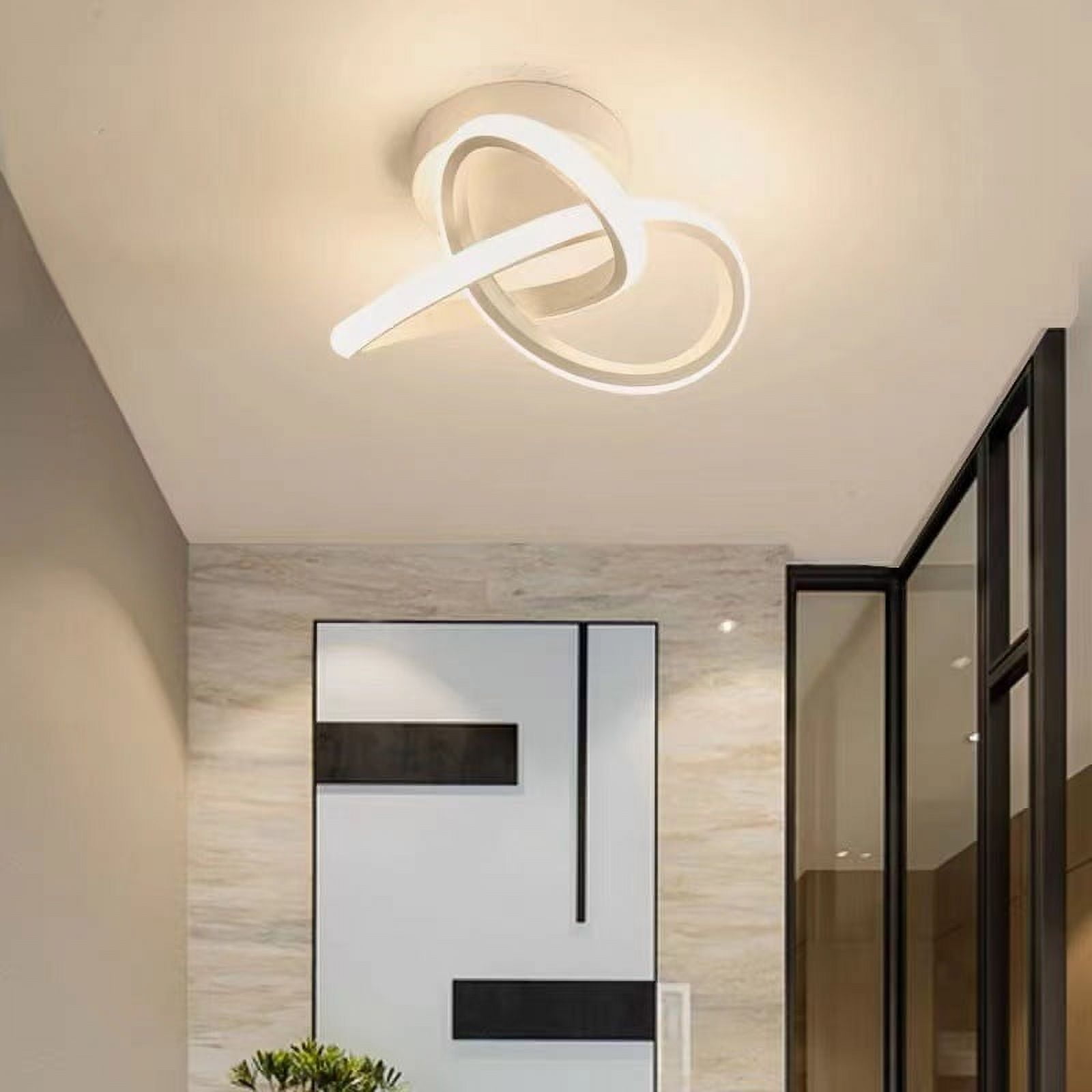 LED simple modern aisle corridor ceiling light double circle cloakroom ...