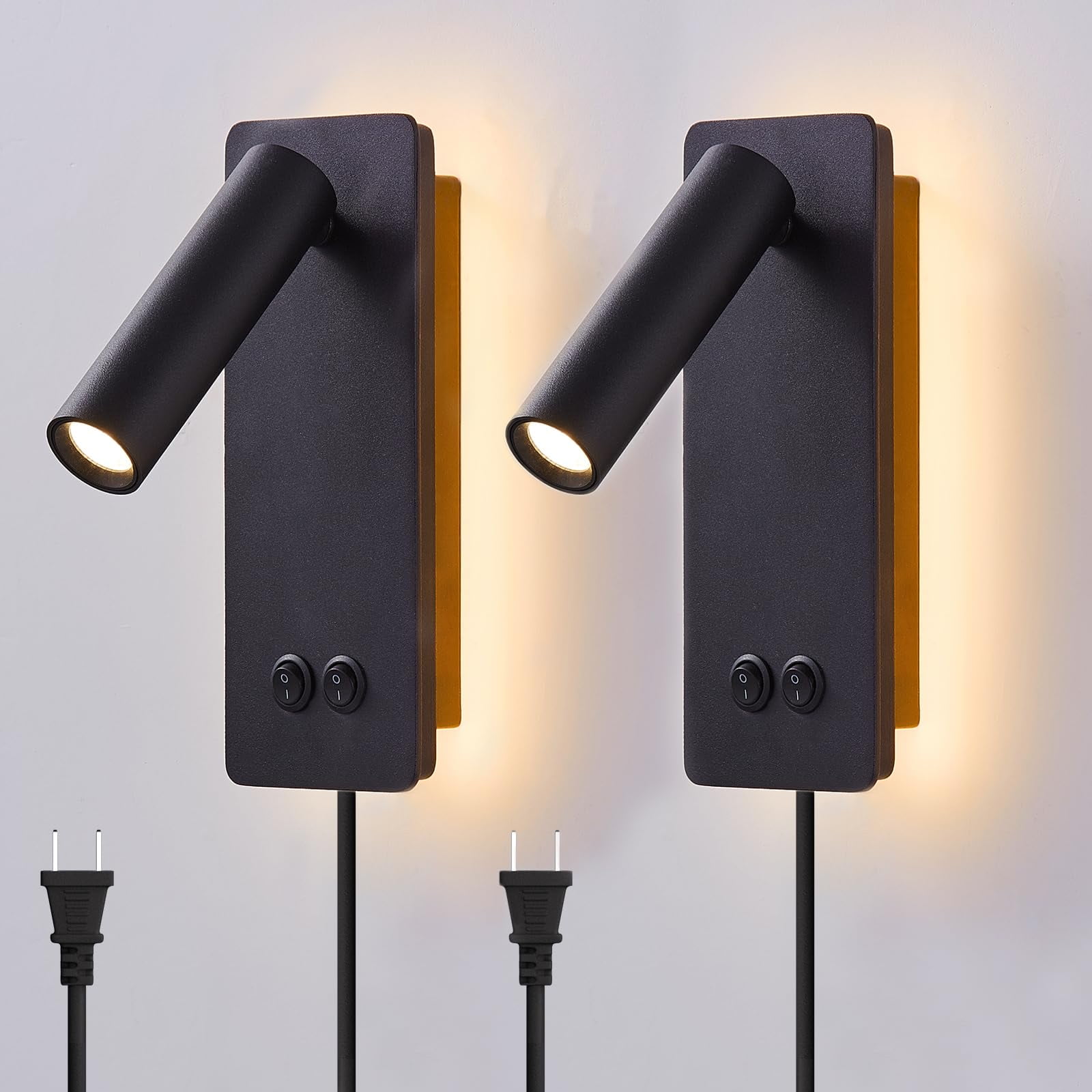 LED wall lamp and reading light two-in-one multifunctional wall sconces ...