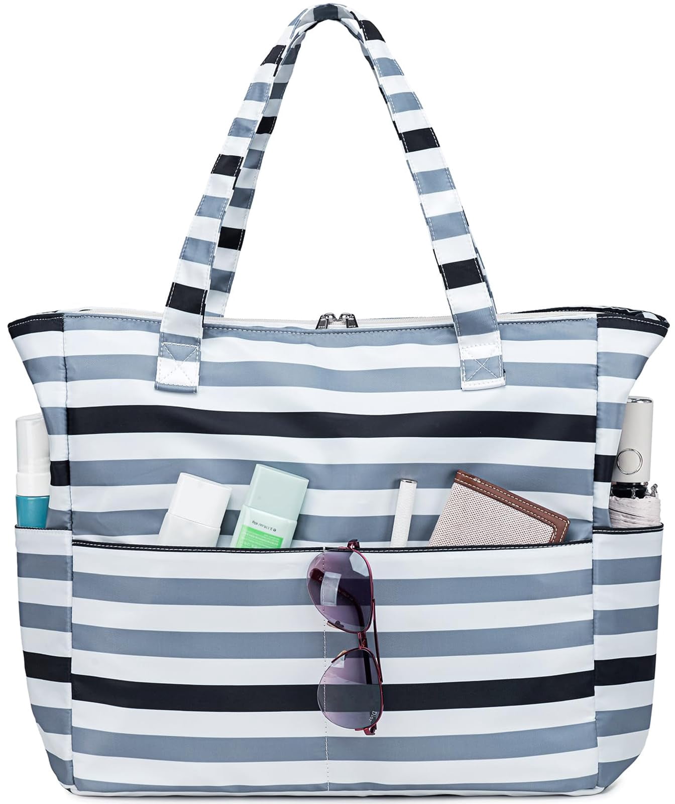 LEDAOU Beach Bag Waterproof Sandproof Women Tote Bag Pool Bag with ...