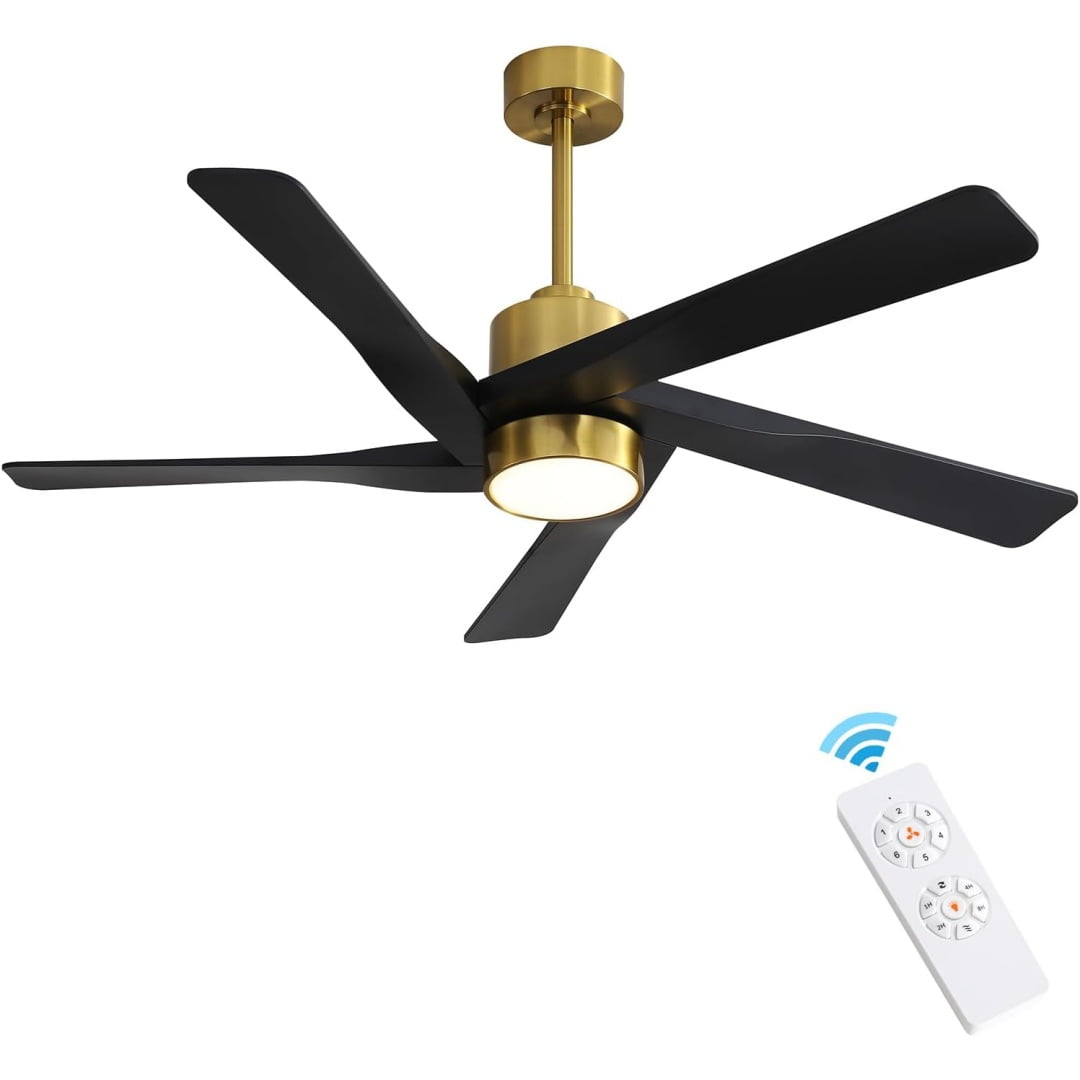 LEDET 5 - ABS Blades Indoor Ceiling Fan with Light and Remote - Walmart.com