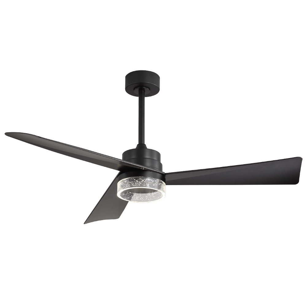 LEDET 52 in. 3-ABS Blades Black Indoor Ceiling Fan with LED Star Light ...