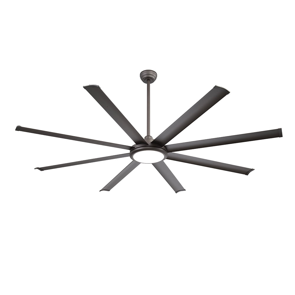 LEDET 80 in. 8-Aluminum Blades Charcoal Gray indoor LED Ceiling Fan ...