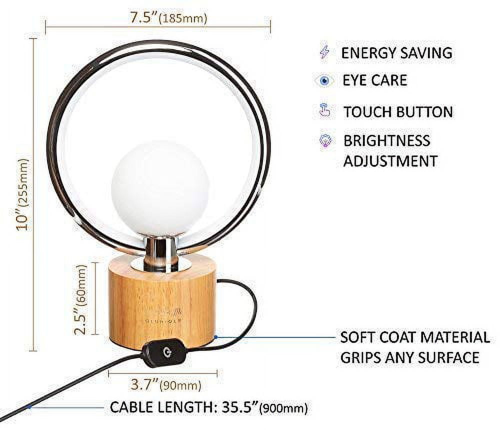 LEDGloriole Modern Desk Lamp with Unique Shade - Bedroom Lamps with ...