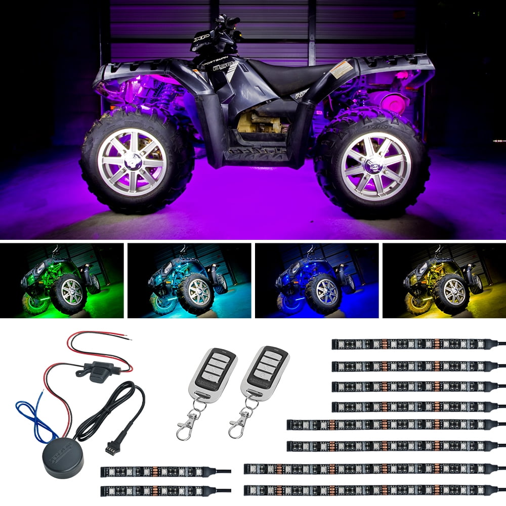 LEDGlow 10pc Advanced Million Color LED Quad ATV Lighting Kit - Walmart.com