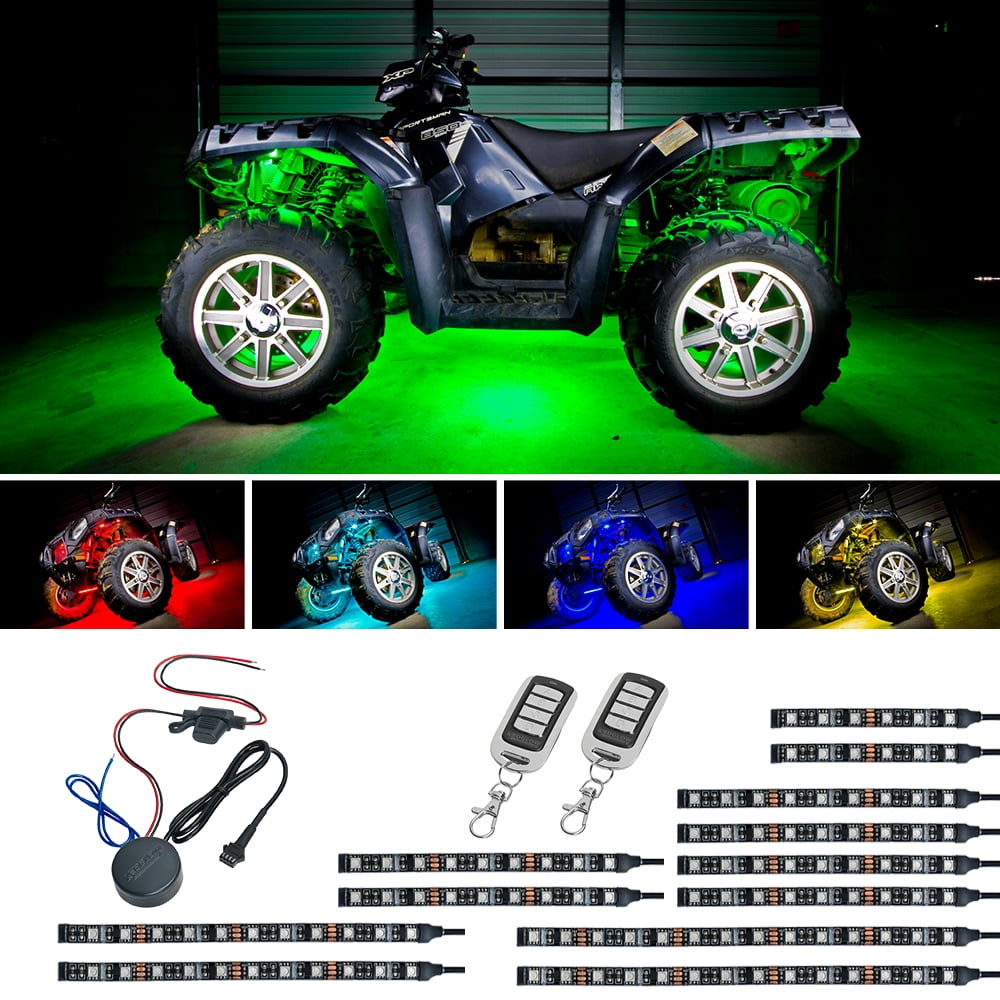 LEDGlow 12pc Advanced Million Color LED Quad ATV Lighting Kit - Walmart.com