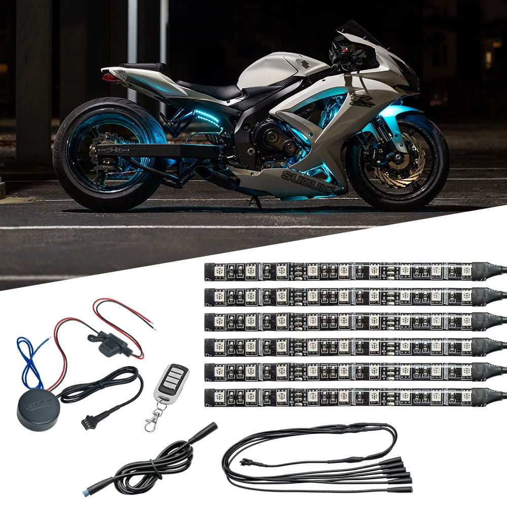 LEDGlow 12pc Advanced Million Color LED Sportbike Motorcycle Lighting ...