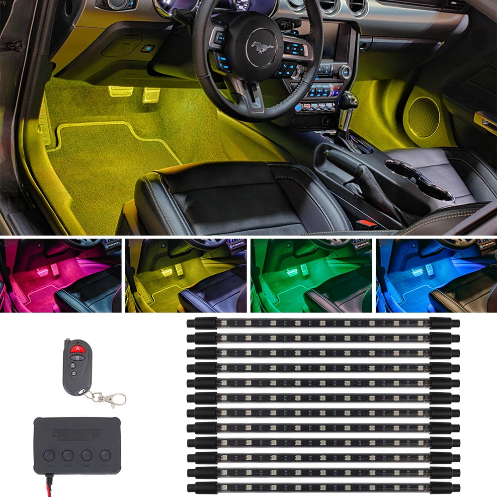 LEDGlow 12pc Expandable Million Color Pro SMD Interior Underdash ...