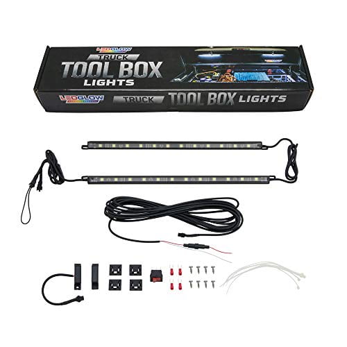 LEDGlow 2pc White Truck Tool Box LED Lighting Kit for Work & Utility ...