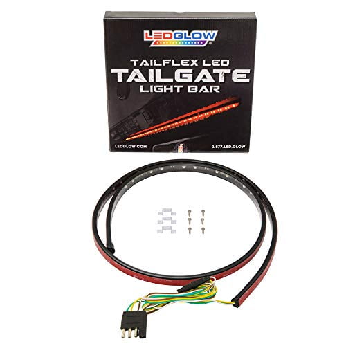 LEDGlow 48" Red TailFlex Tailgate LED Light Bar with White Reverse ...