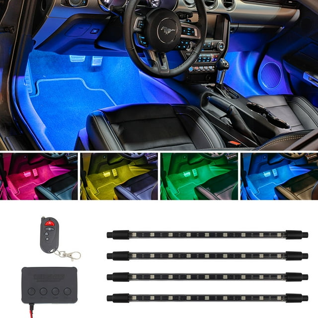 LEDGlow 4pc Expandable Million Color Pro SMD Interior Underdash ...
