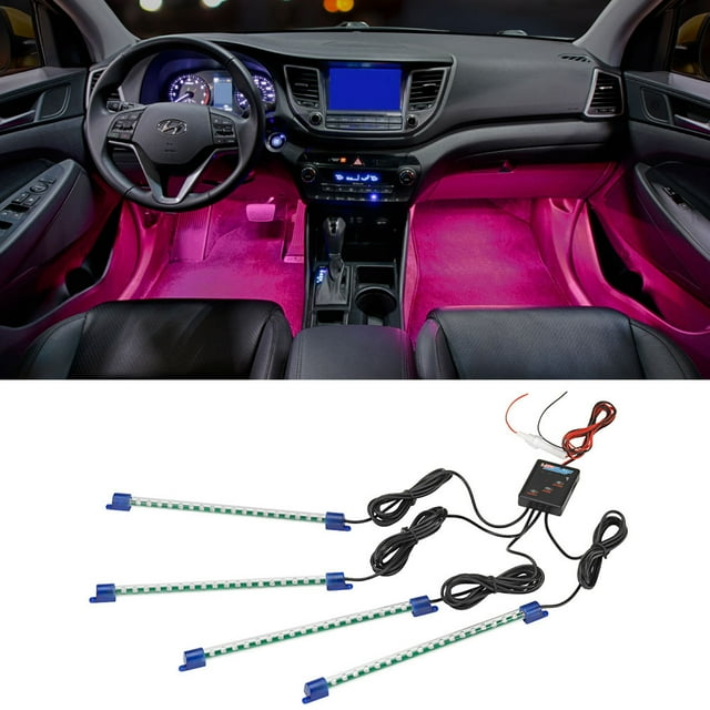 LEDGlow 4pc Pink LED Interior Underdash Lighting Kit - Walmart.com
