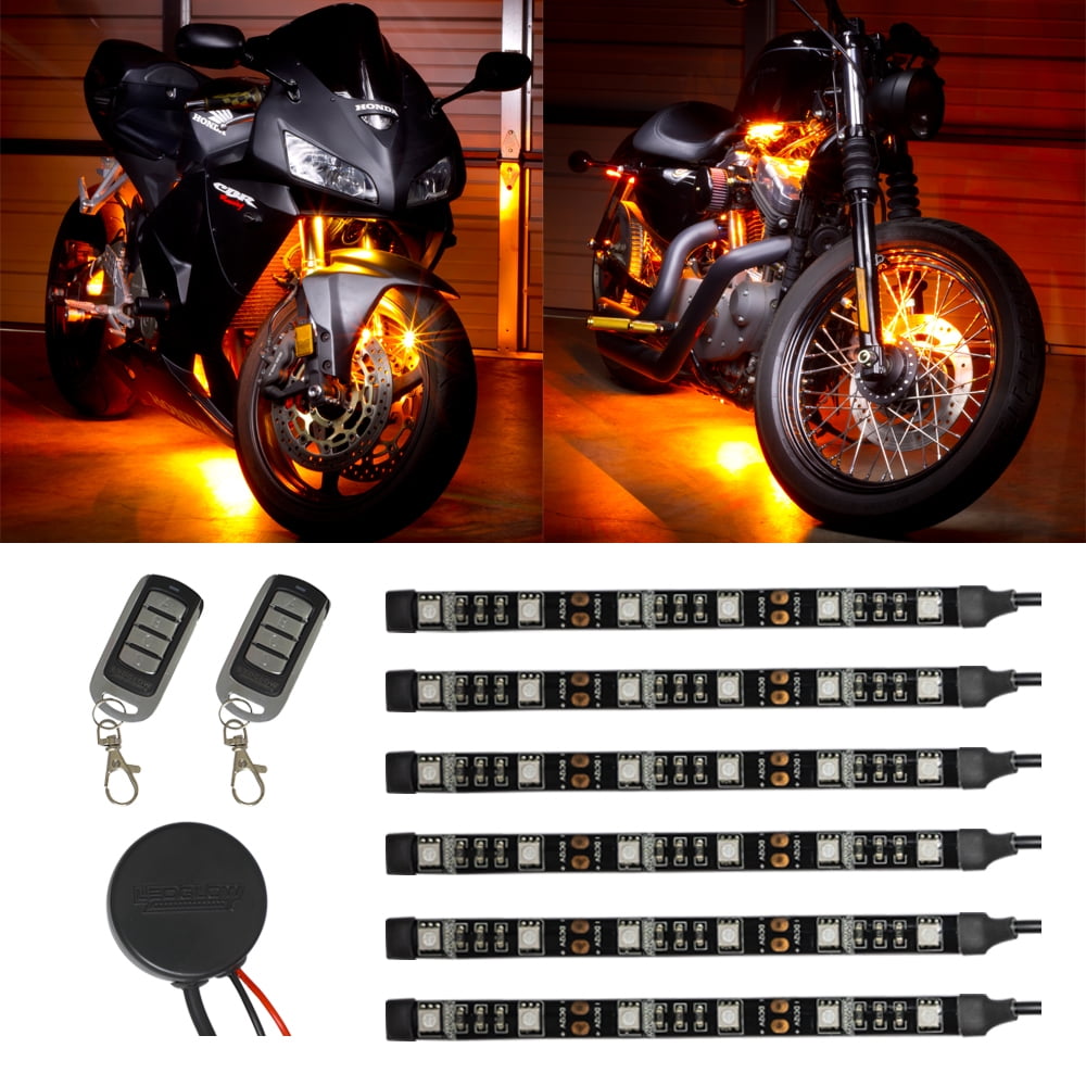 LEDGlow 6pc Advanced Orange SMD LED Mini Motorcycle Light Kit - Walmart.com