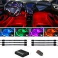 LEDGlow 6pc Flexible LED Million Color Interior Underdash Lighting Kit ...