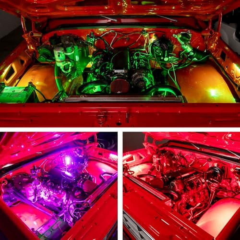LEDGlow 6pc Million Color LED Engine Bay Under Hood Lighting Kit - 15 ...