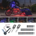 LEDGlow 6pc Multi-Color Motorcycle Underglow Light Kit Flexible LED ...