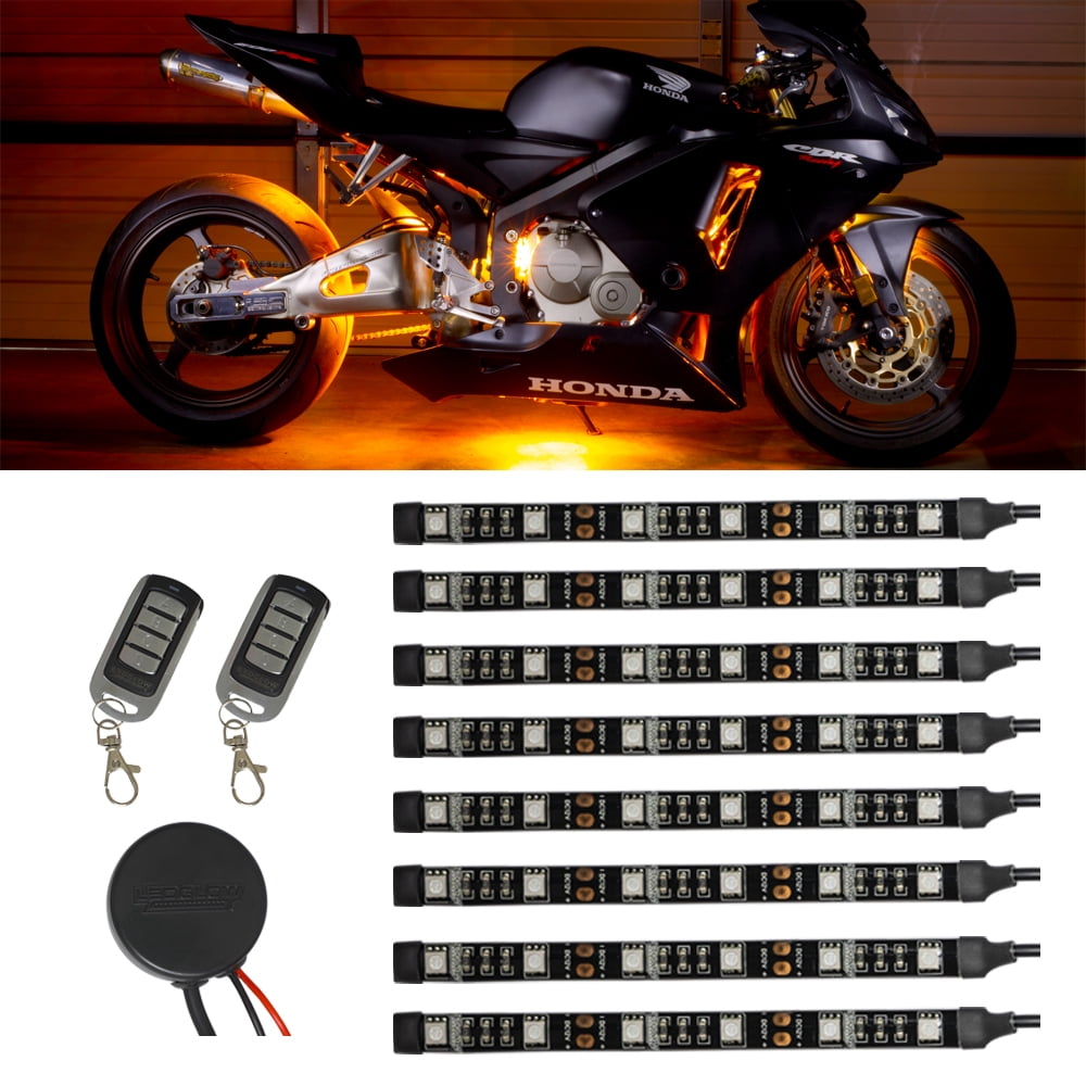 LEDGlow 8pc Advanced Orange SMD LED Mini Motorcycle Light Kit - Walmart.com