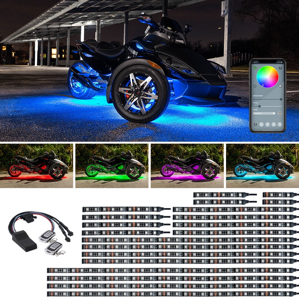 LEDGlow Bluetooth Advanced Million Color Can Am Spyder Lights with ...