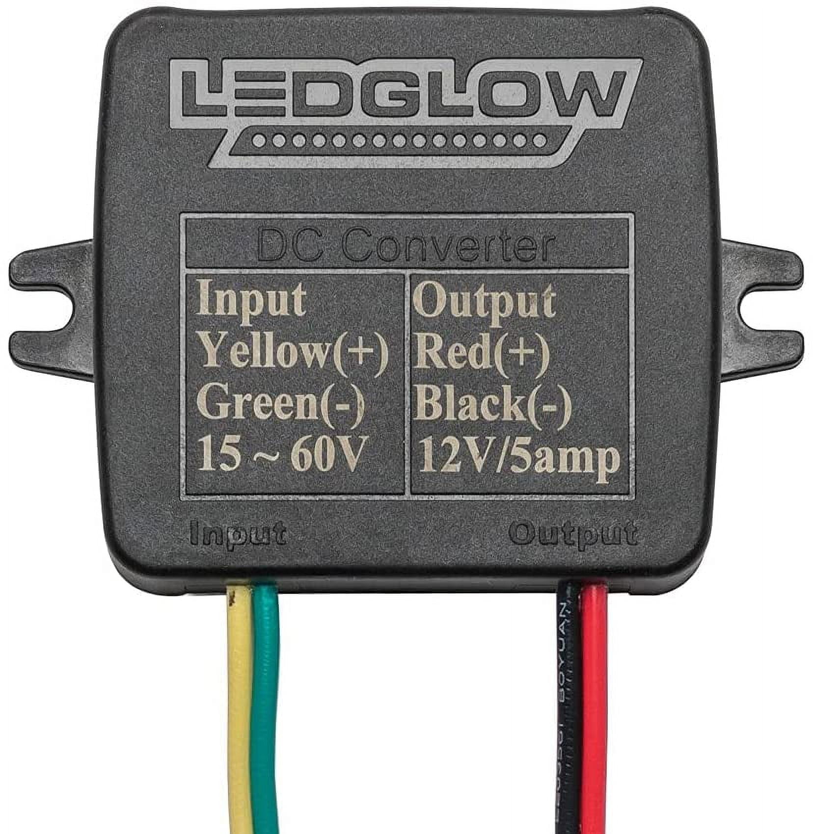 LEDGlow Golf Cart Battery Voltage Reducer & Club Car Wires Connectors ...