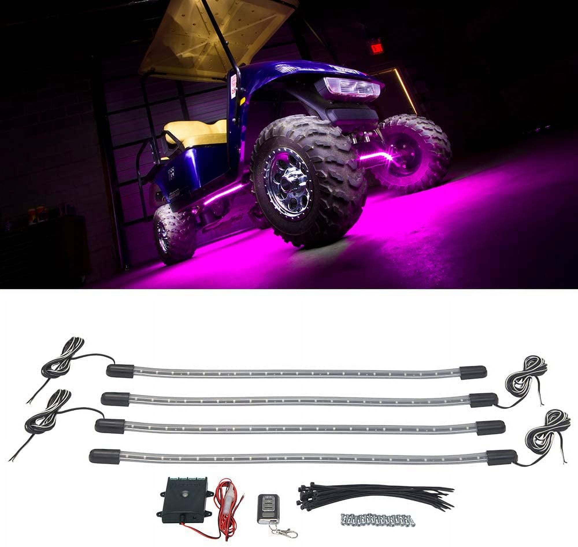 LEDGlow Pink LED Golf Cart Underbody Underglow Light Kit - Walmart.com