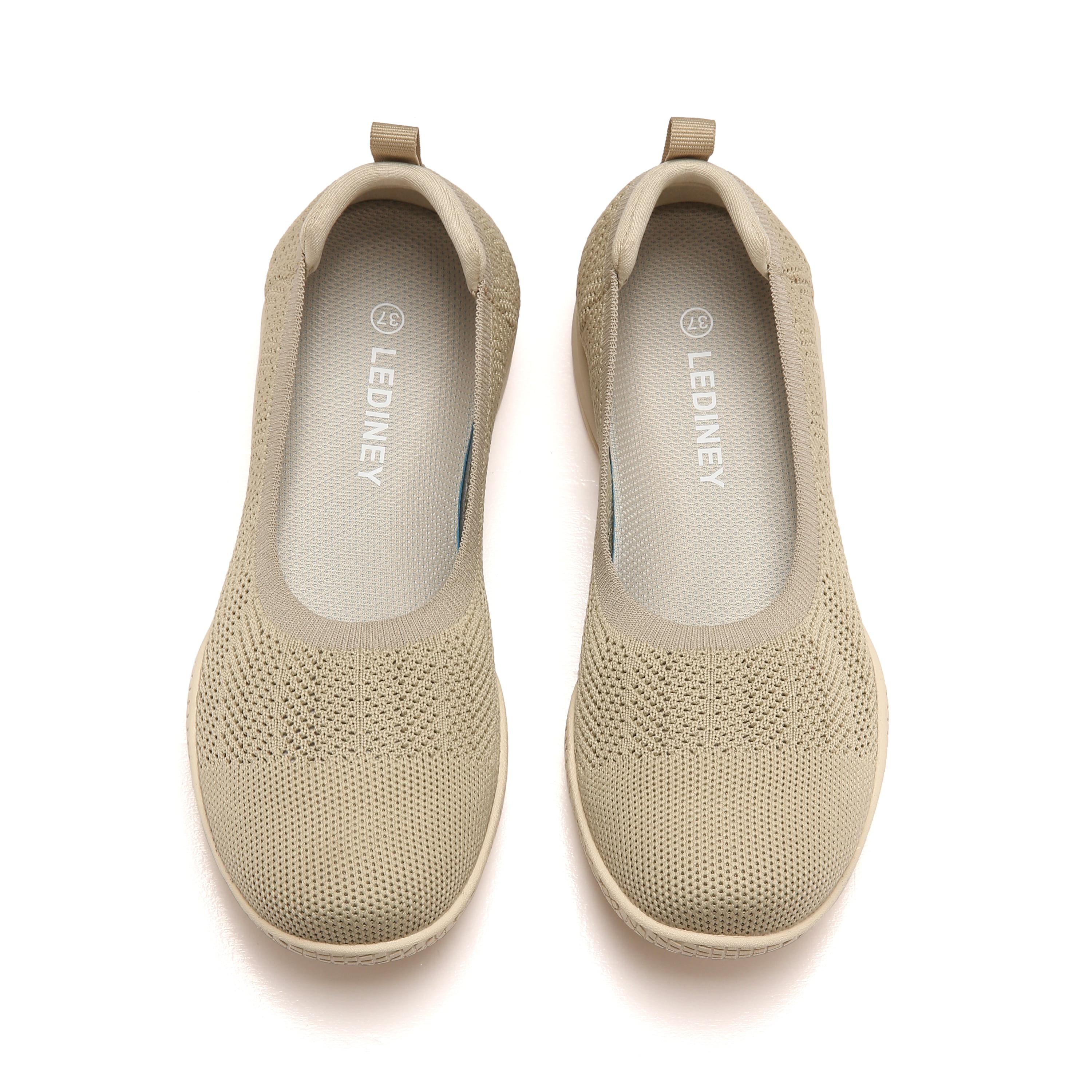 LEDINEY Women's Flats Slip-on Shoes Comfortable Walking Shoes Flats for ...