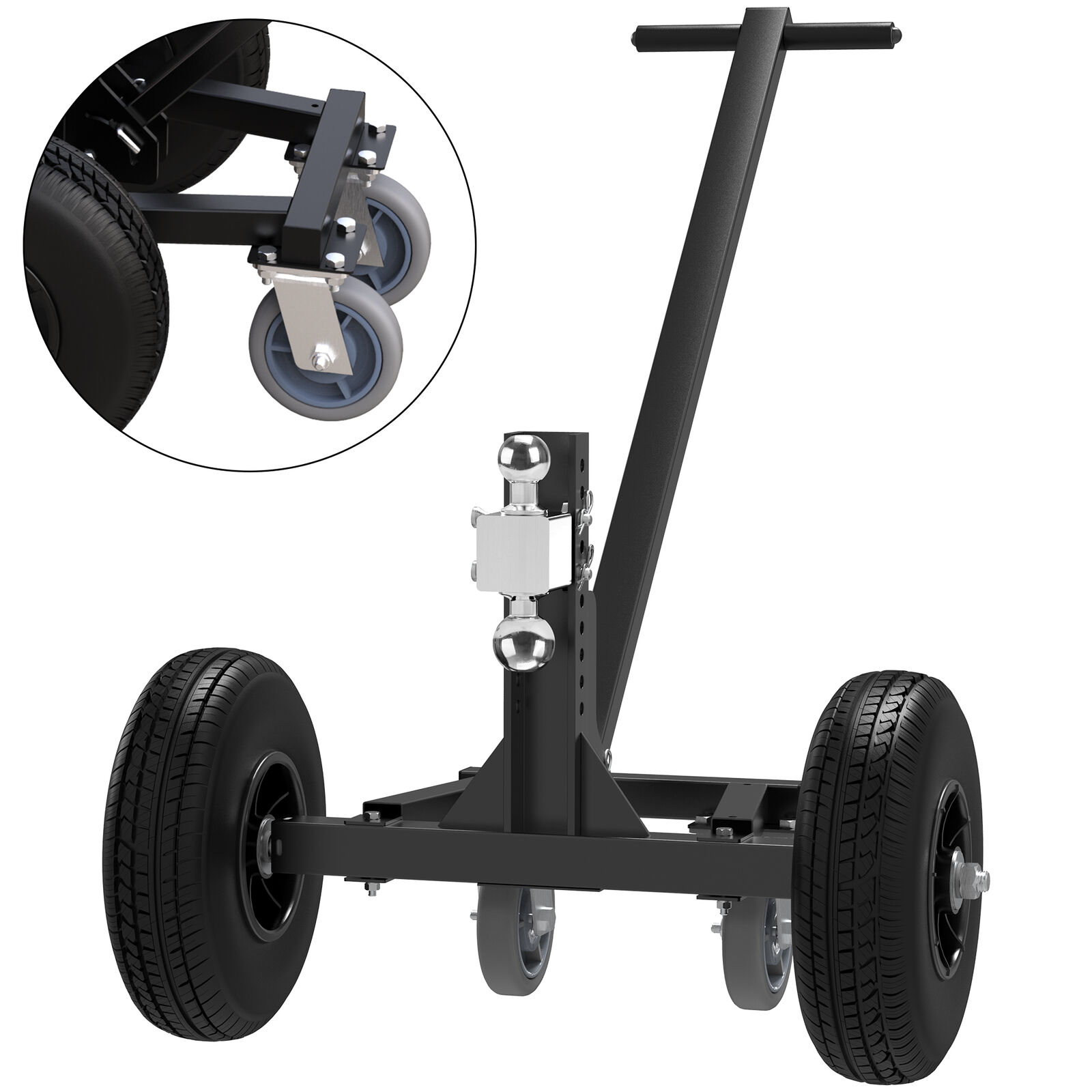 10" Flat Free Solid Tire Wheel 4.1/3.5-4 for Dolly Handtruck Cart ...