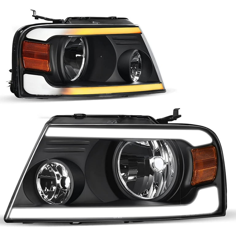 LEDKINGDOMUS For 2004 2008 Ford F150 F 150 06 08 Lincoln Mark LT LED DRL Sequential Headlight Walmart