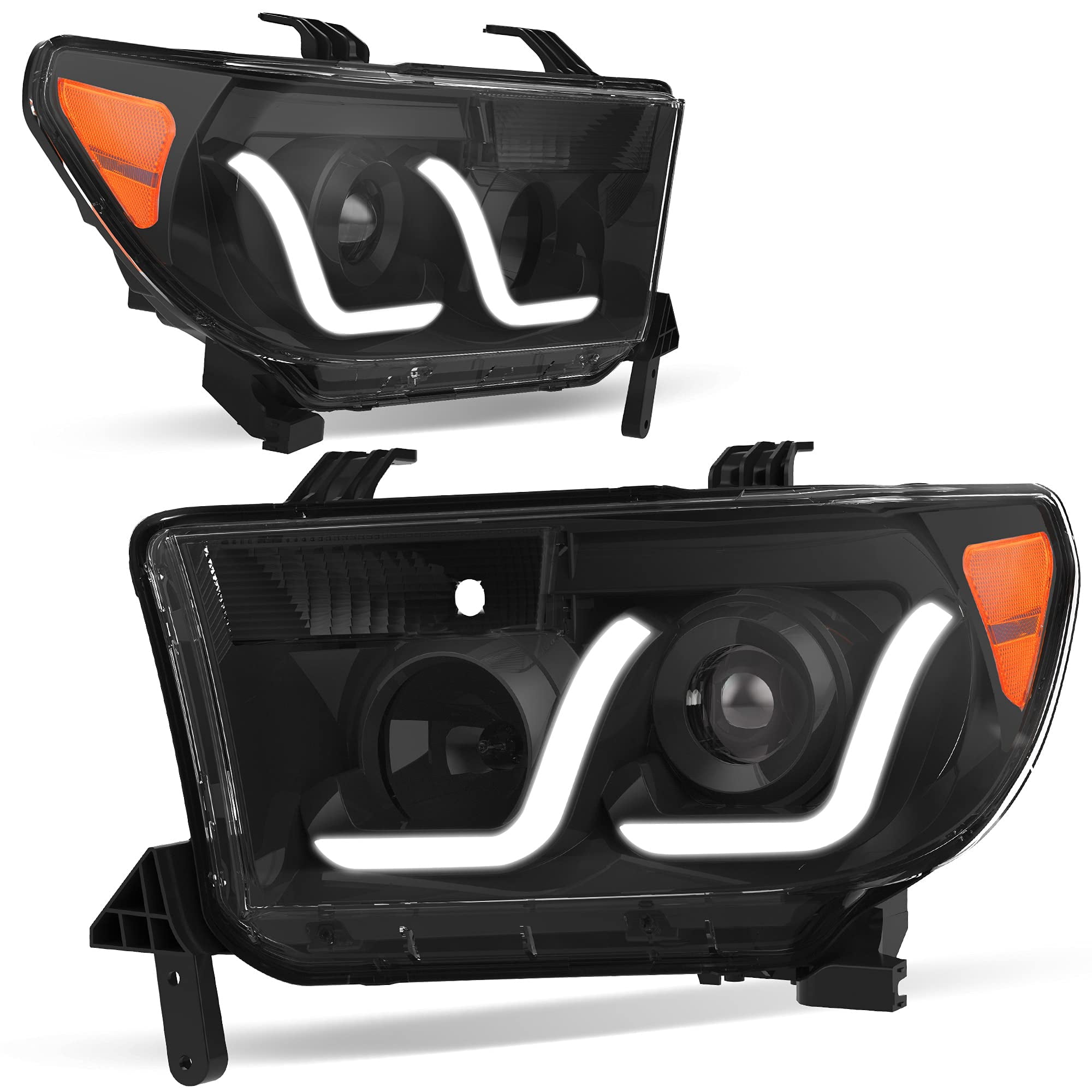 Ledkingdomus Headlight Assembly Black Housing for 2007-2013 Tundra 2008 ...
