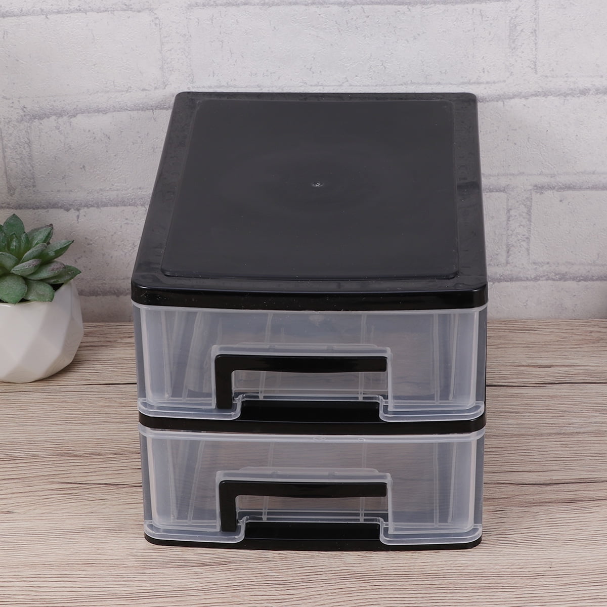 LEDMOMO Black Plastic Drawer Style Storage Cabinet Dustproof Solution ...