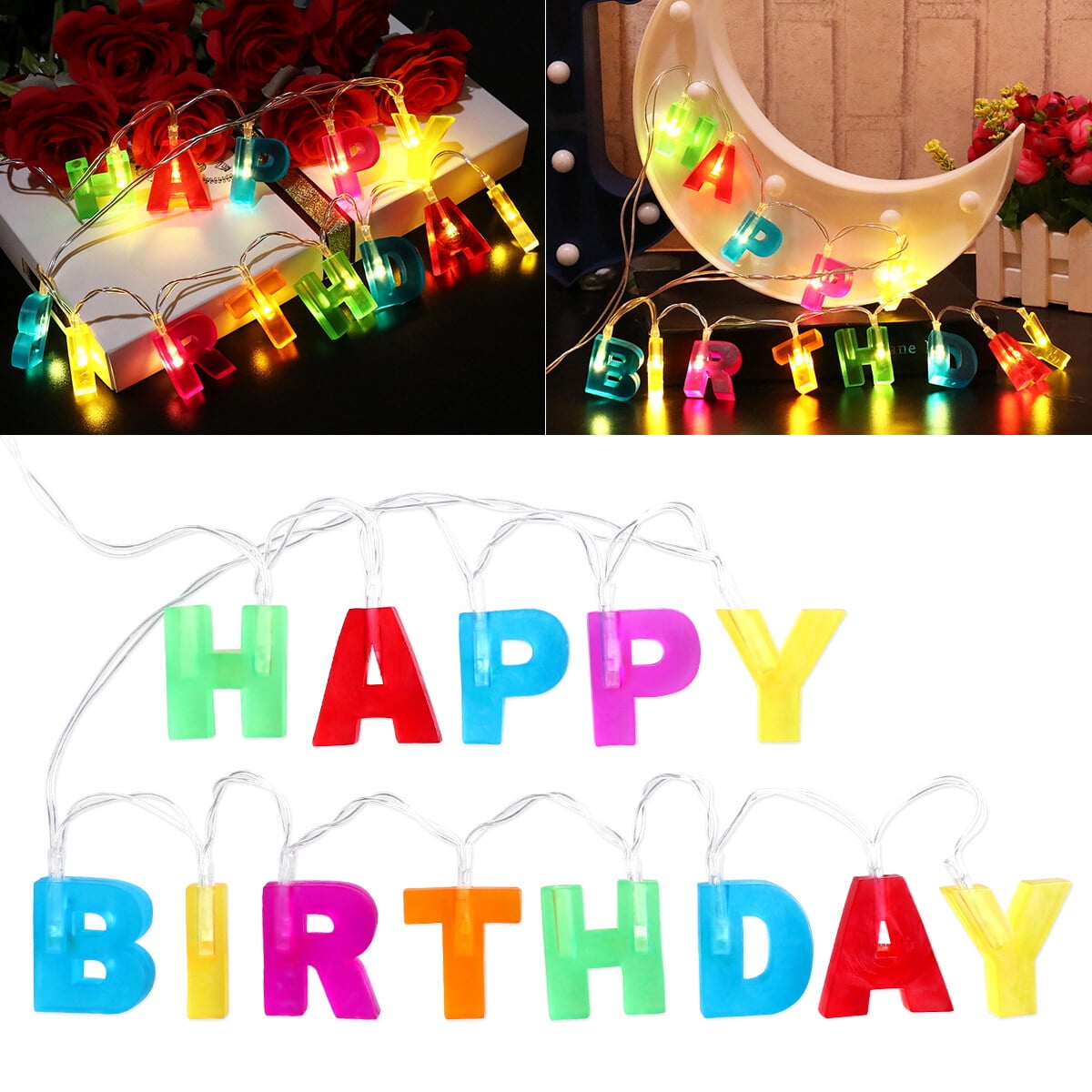 LEDMOMO LED String Lights Battery Operated LED Letters Lights for ...