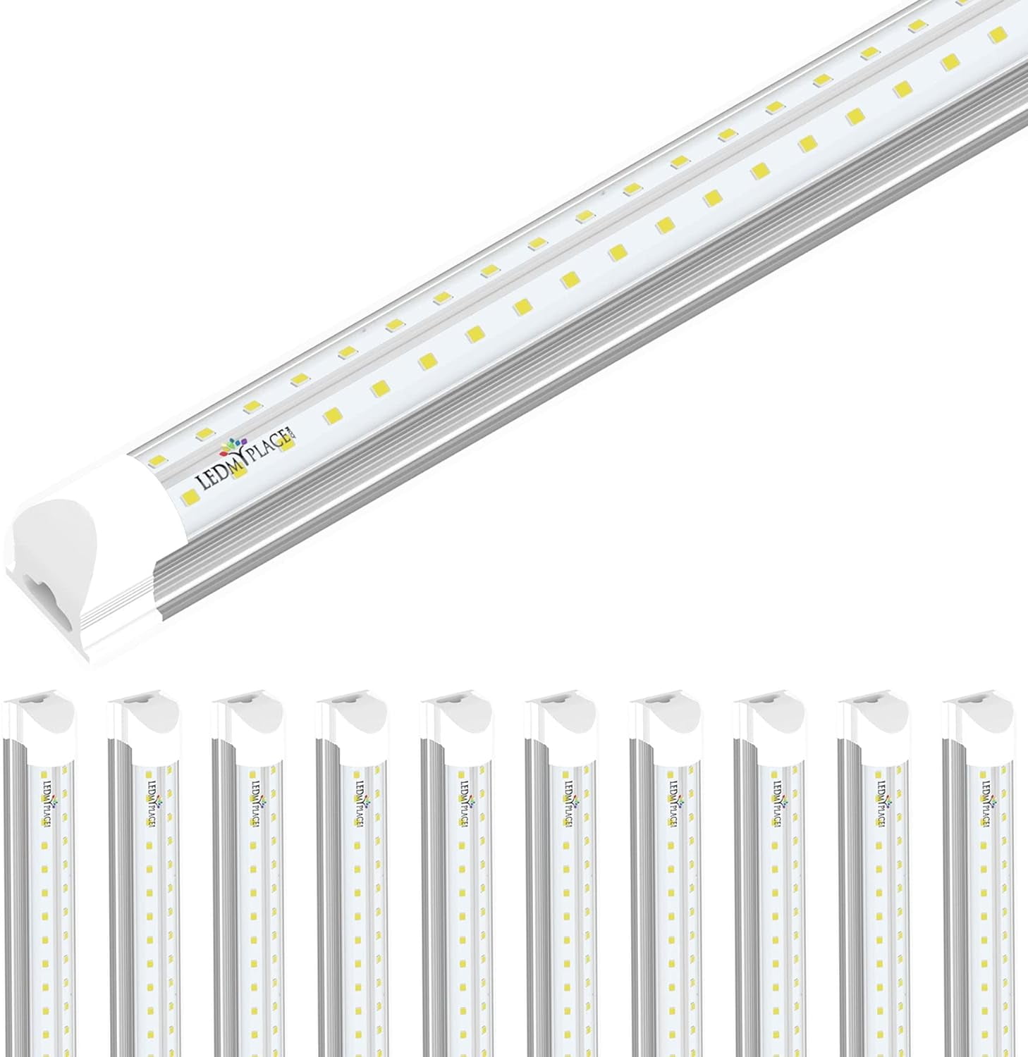 LEDMyplace V-Shape Integrated T8 8ft LED Tube Lights - Linkable 60W ...