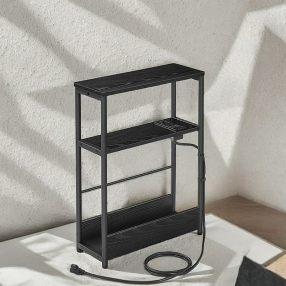 End Table, 3-Tier Side Table, Slim Sofa Side Table for Living Room ...