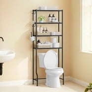 Costway 3-Tier Over-The-Toilet Bathroom Shelf Metal Frame Space Saver ...