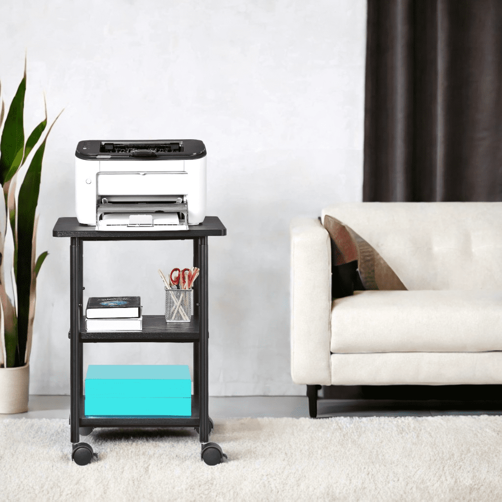 LEDREM Heavy-Duty Mobile Printer Stand with Locking Wheels, 3-Tier ...