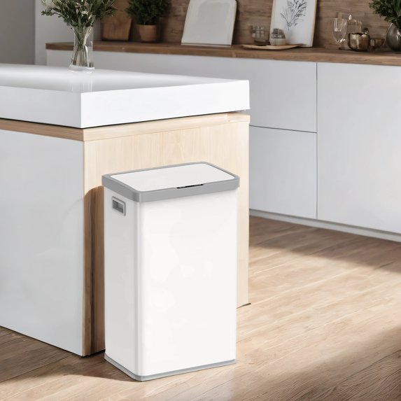 LEDREM Motion Sensor Trash Can , 18 Gallon Automatic Kitchen Bin with ...