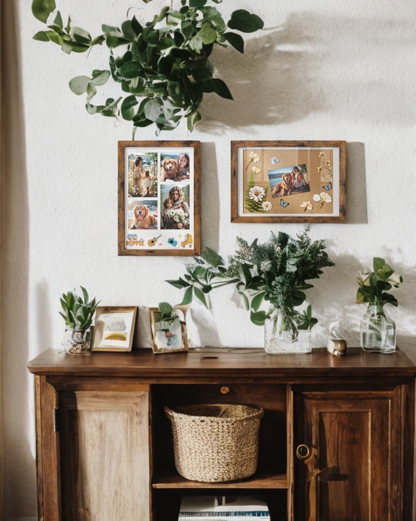 LEDREM Multi-Photo Collage Frame with 3 Mats - Hanging/Tabletop Display ...