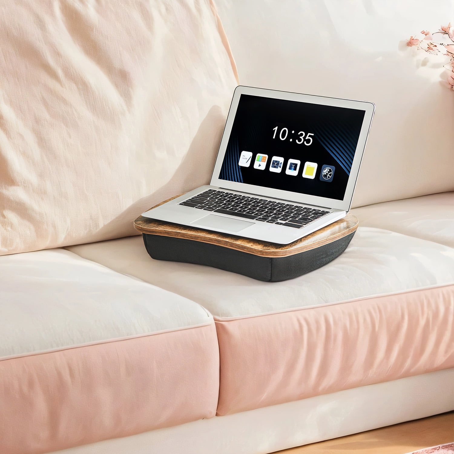 LEDREM Multifunctional Lap Desk with Handle & Cushion, Portable Laptop ...