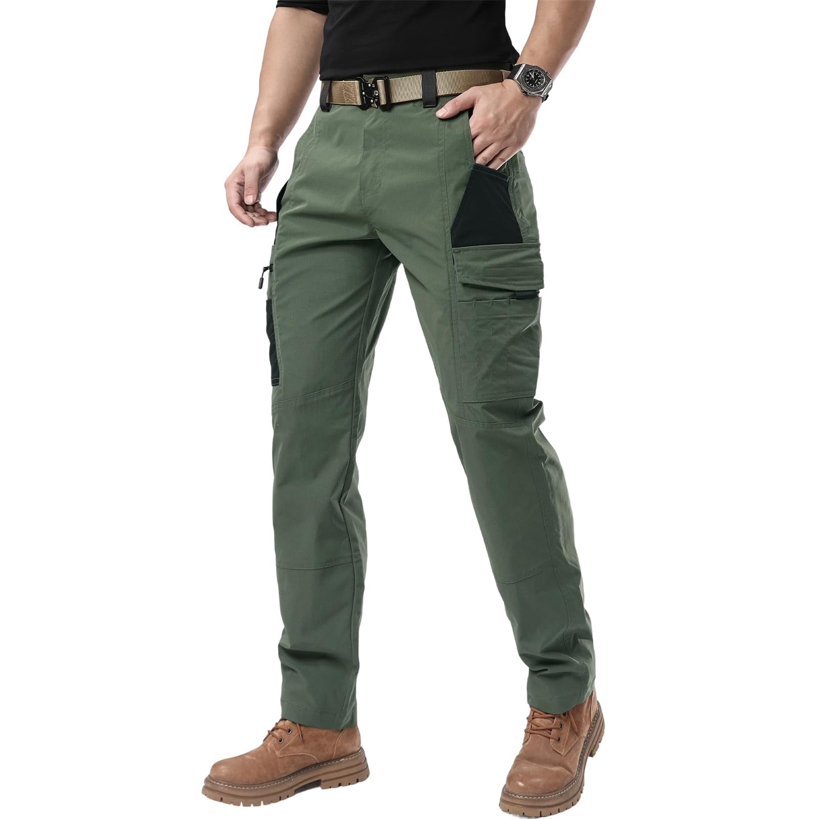 LEDUNTINO Lightweight Work Cargo Pants Hiking Pants For Men Tactical ...