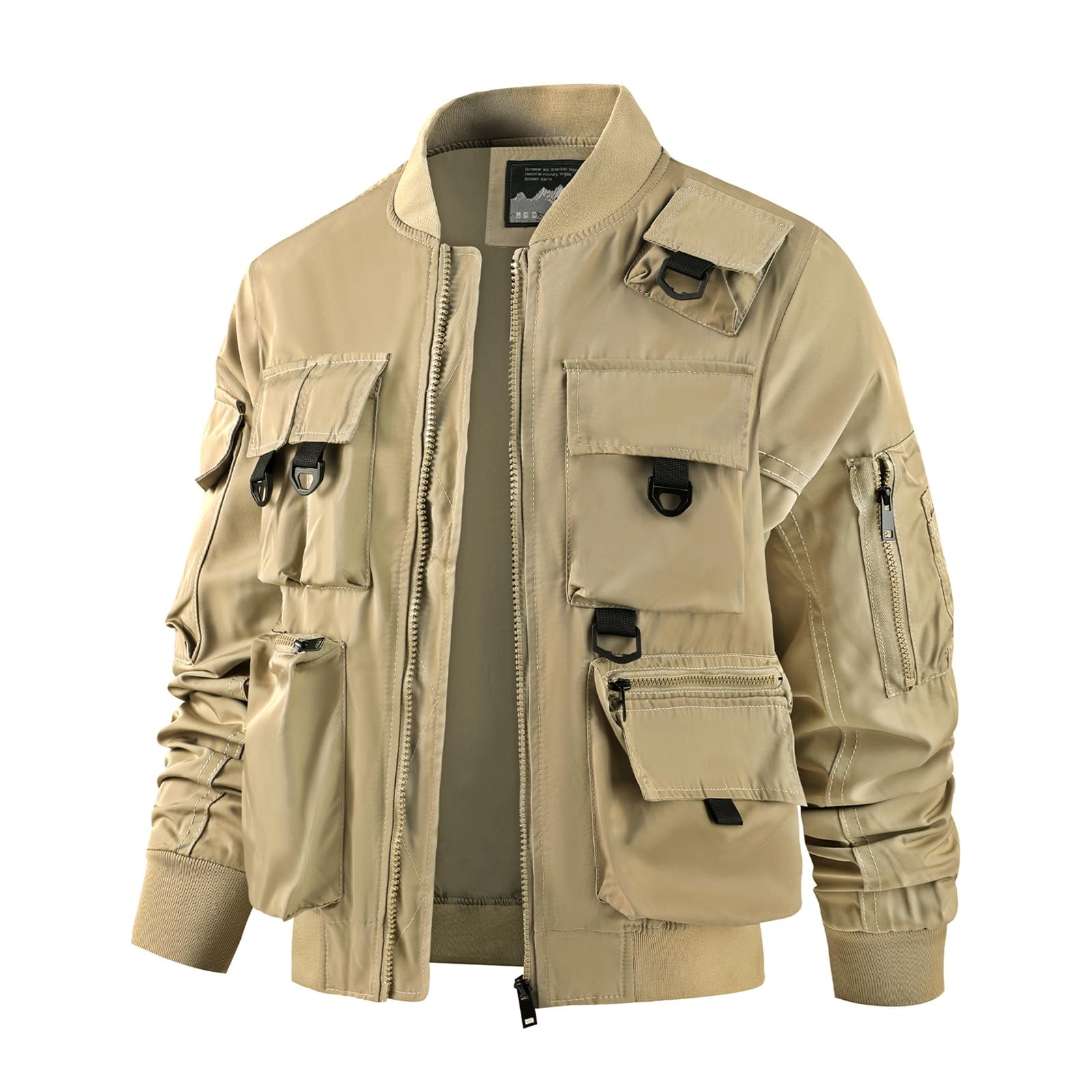 LEDUNTINO Men's Bomber Jacket, Lightweight Casual Spring Fall ...